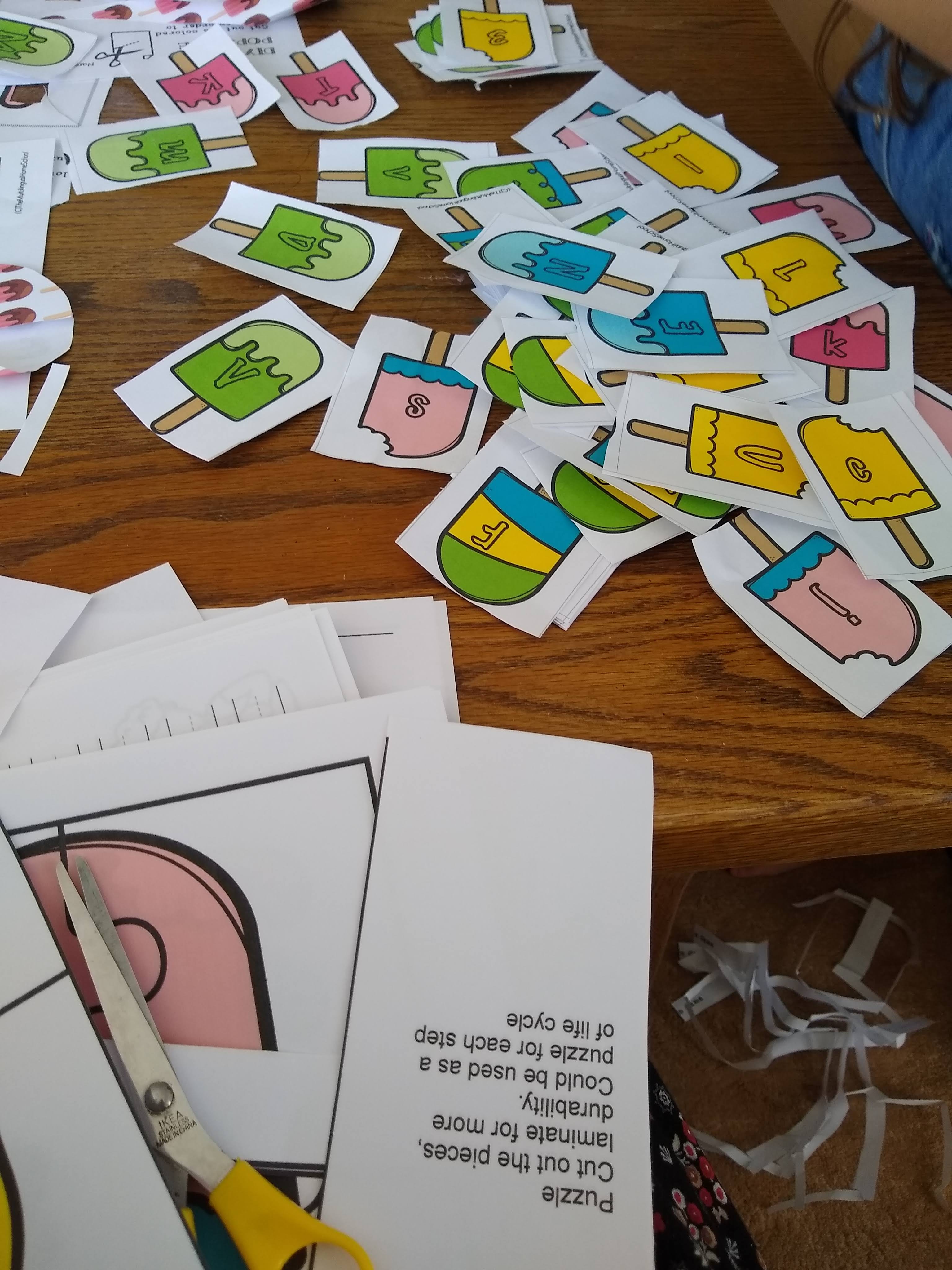 Popsicle Summer or Back to School Fun worksheets for K/1/2 - The ...