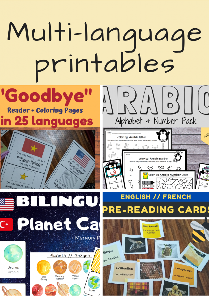 Free Home Learning Activities - The Multilingual Home